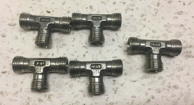Parker Hannifin PH 71 Union Tee 5x pcs Lot of Used Stainless Steel ...