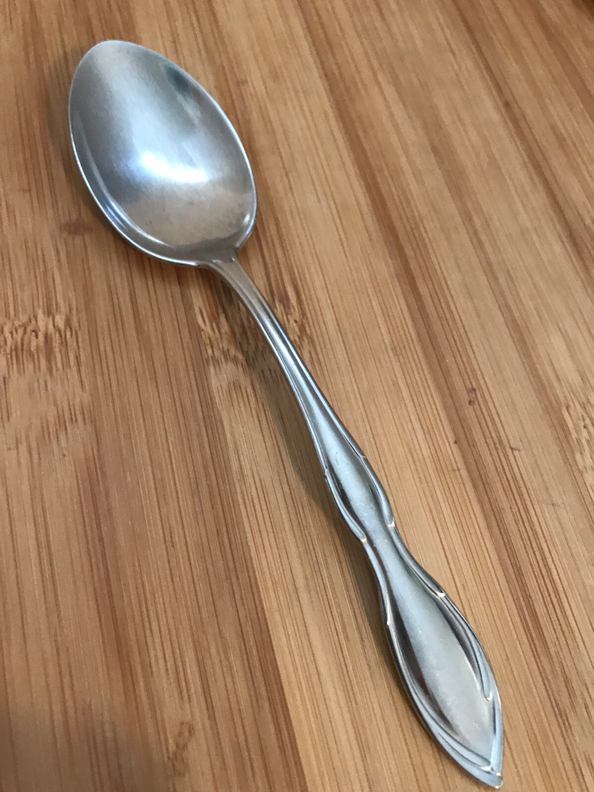 Stegor Gorham Stainless Glossy Outlined Scroll Point Tip TEASPOON 5 7/8 ...