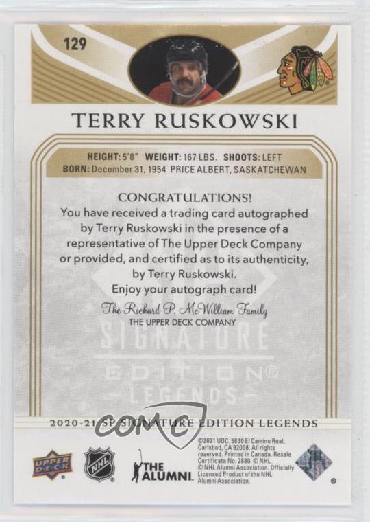 2020 SP Signature Edition Legends Gold Spectrum Foil Terry Ruskowski ...
