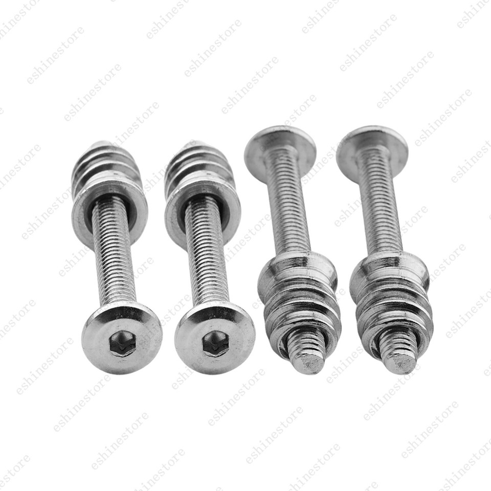 4 Pcs Stainless Steel Guitar Neck Screws&Inserts Kit for Bolt-On Guitar ...