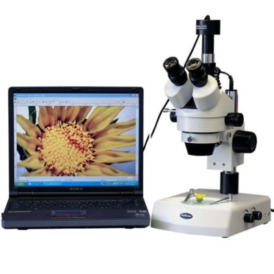 AmScope 3.5X-90X Stereo Zoom Microscope w Dual Halogen Lights + 5MP ...