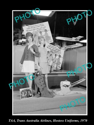 OLD 8x6 HISTORIC PHOTO OF TAA TRANS AUSTRALIA AIRLINES HOSTESS UNIFORMS ...