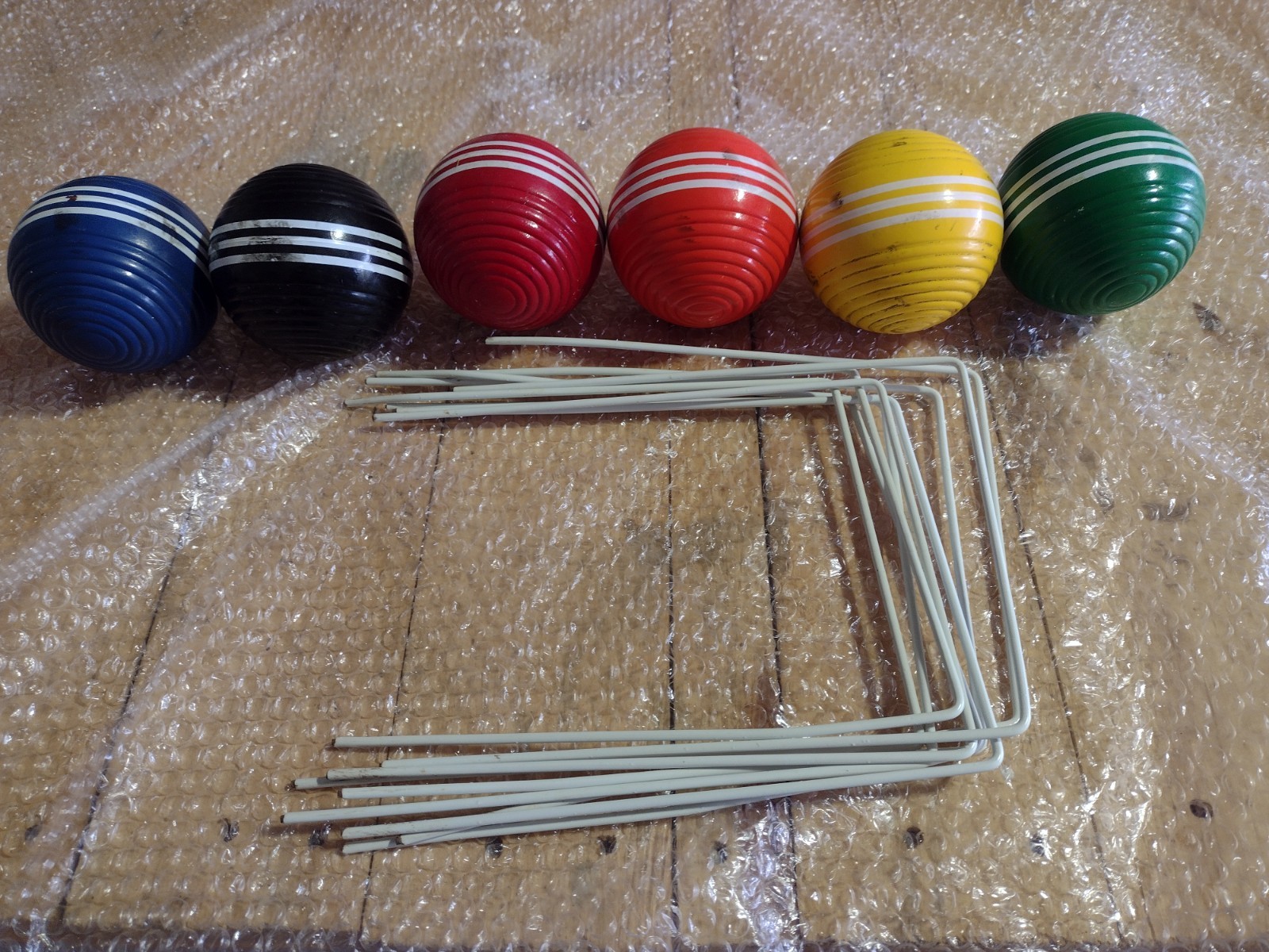 Vintage Croquet Balls Set of 6 Wickets Stakes | eBay