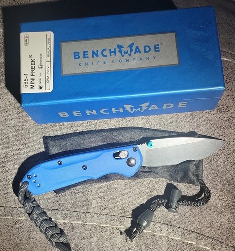 Benchmade 565-1 Mini Freek Blue Class CPM-S90V BLADE 3.0'' Folding ...