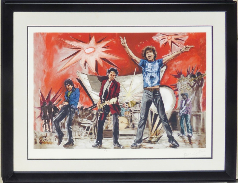 RONNIE WOOD " BIGGER BANG - RED " HAND SIGNED ROLLING STONES ...