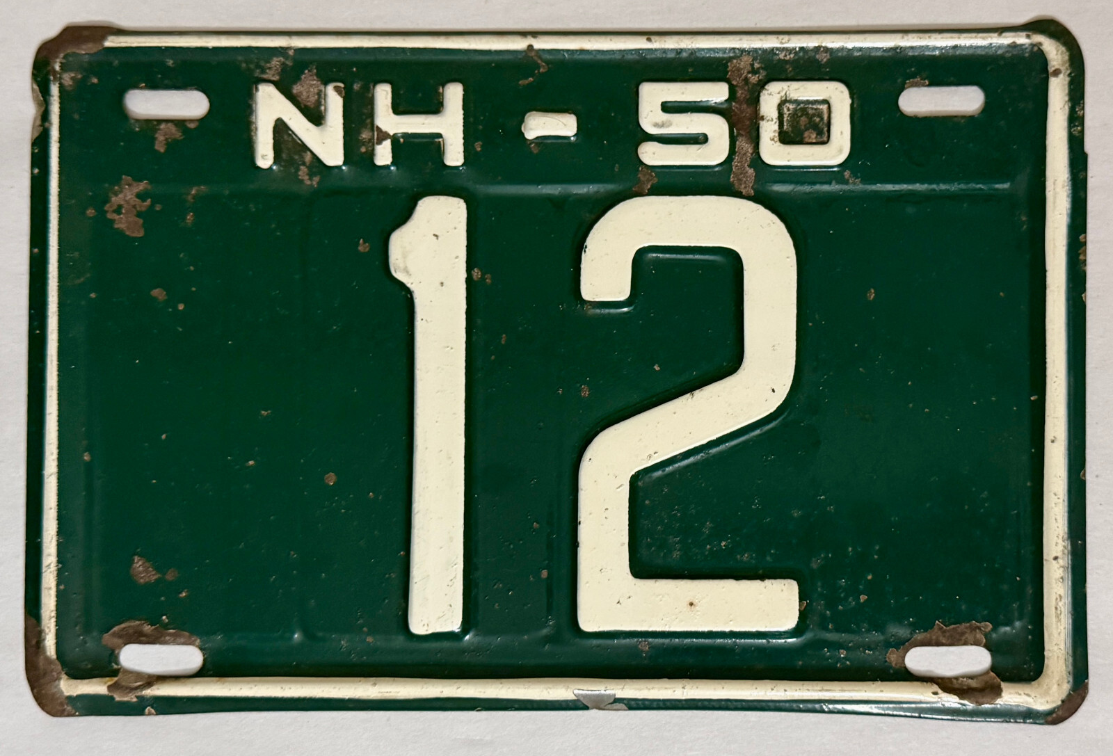 1950 NEW HAMPSHIRE Low Number License Plate - NH #12 | eBay