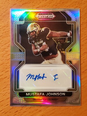 2022 Prizm Draft Silver Autographs #138 Mustafa Johnson Colorado Rookie ...