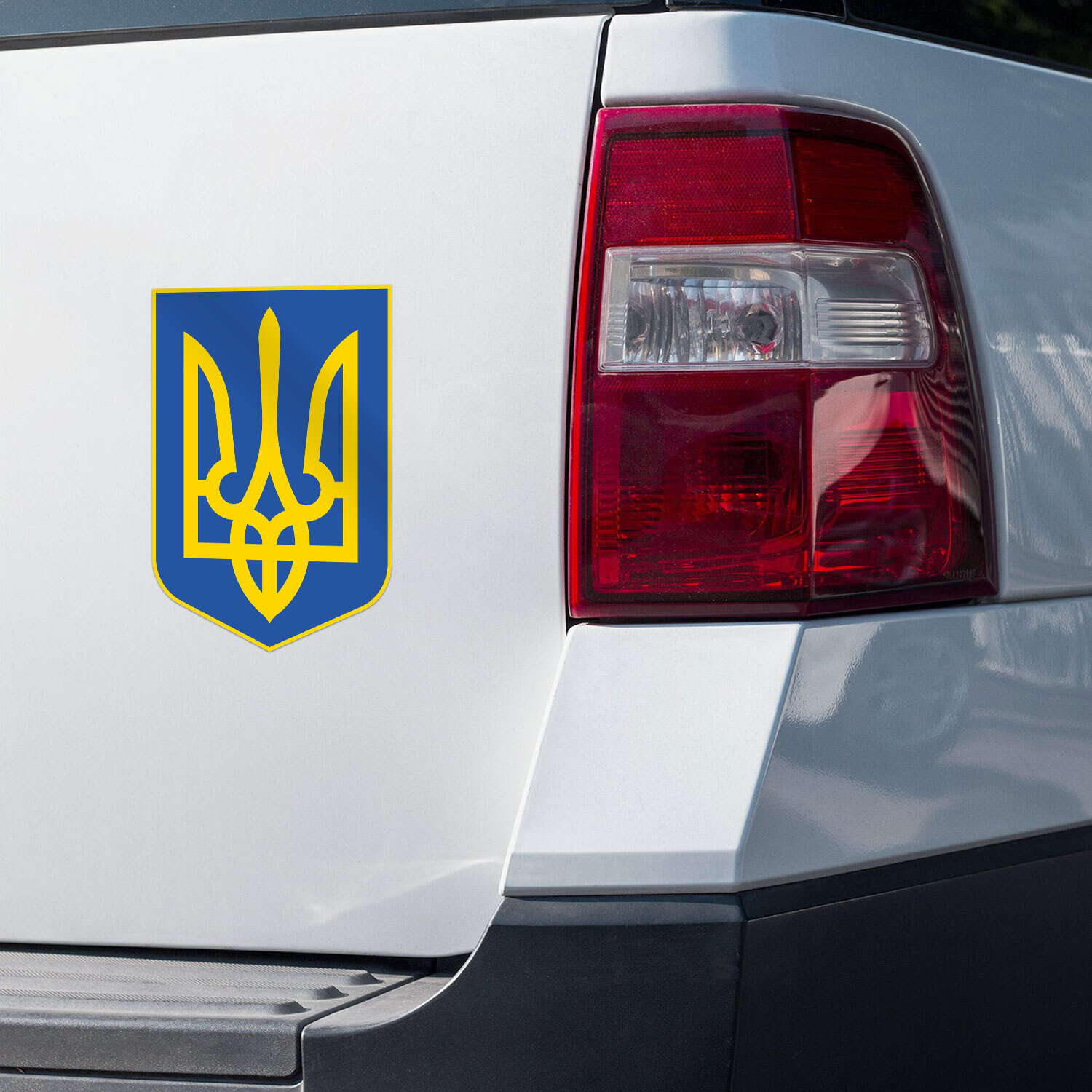 Ukraine Flag Sticker Ukrainian Coat of Arms Sticker Vinyl Car Bumper ...