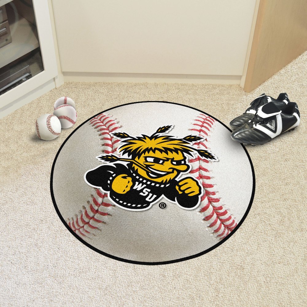 NCAA - Wichita State Shockers Baseball Rug - 27in. Diameter | eBay