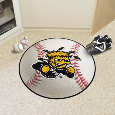 NCAA - Wichita State Shockers Baseball Rug - 27in. Diameter | eBay