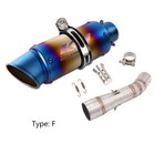 For Benelli 502C Motorcycle Mid Exhaust Pipe 51mm Muffler Tips Reserve ...