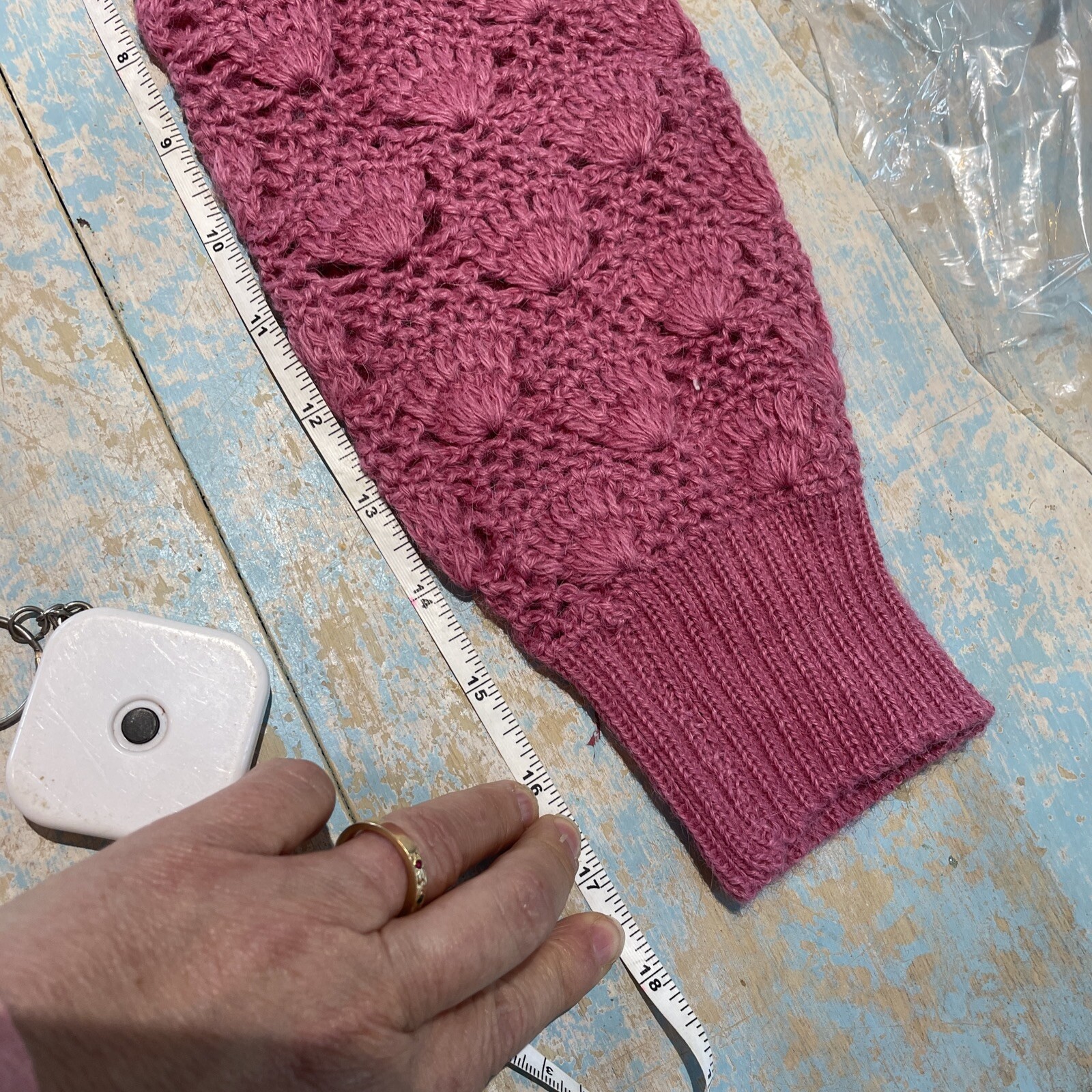 180. Peruvian Connection crochet rose pink Alpaca v n… - Gem