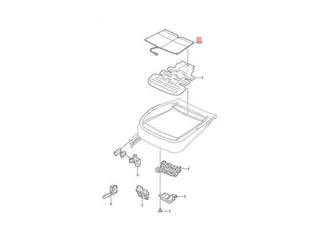 VW Beetle Cabrio 5C1 5C2 5C7 Seat Occupant Sensor Inlay Right Genuine ...