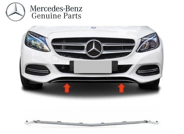 Genuine MERCEDES BENZ C W205 Front Bumper Lower Chrome Trim A2058853123 ...