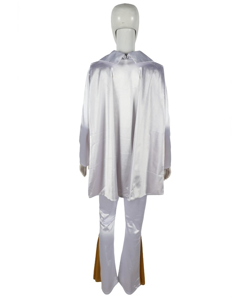 Women’s Elvis Jumpsuit Costume Set, Sparkling Rhinestone-Studded White ...