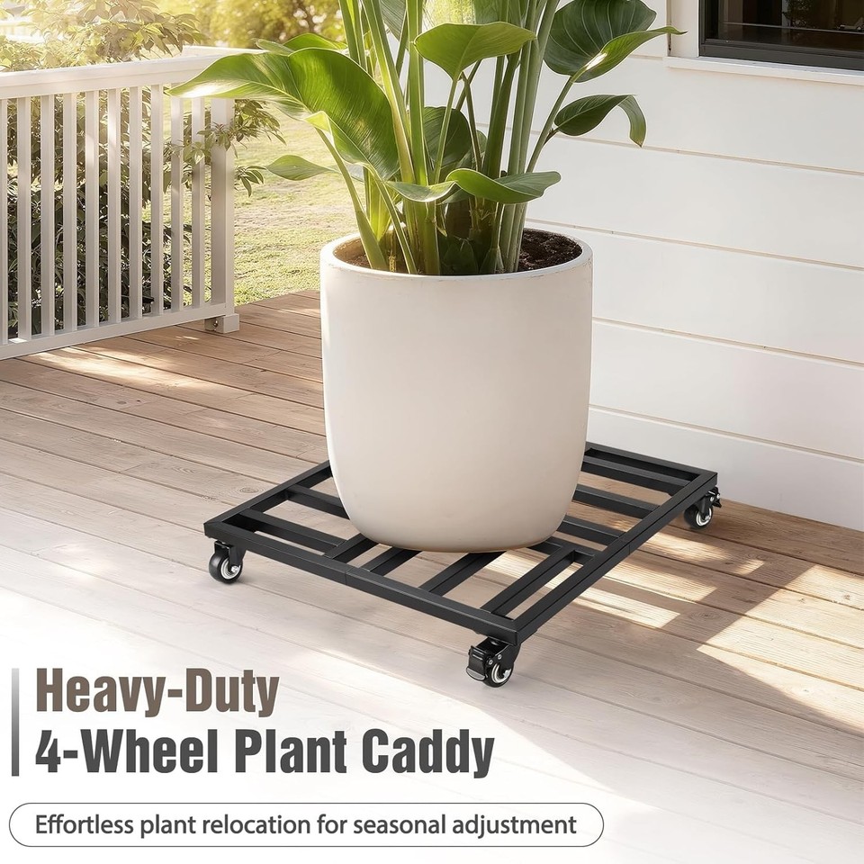 22" Plant Caddy with Wheels Heavy Duty, 600lbs Rolling Metal Plant ...
