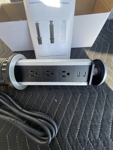 Pop Up Outlet Socket Recessed Retractable Power Strip with 3 plugs and ...