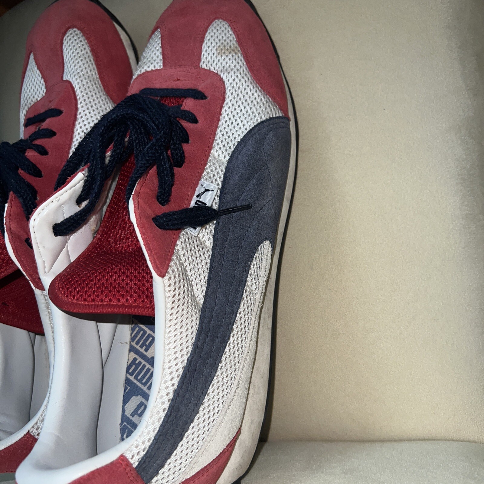 Puma Men Anjan Sneaker Pompeian Red/Snow White/New Navy Deadstock ...