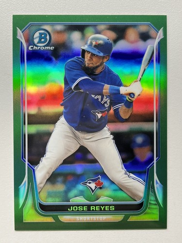 2014 Bowman Chrome Green #148 Jose Reyes /75 Toronto Blue Jays Baseball ...