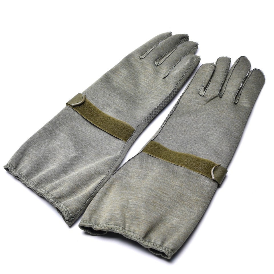 Original German army Nomex pilot gloves with gripper grey military ...