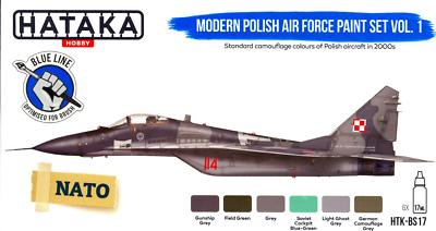 Hataka Hobby Paints MODERN POLISH AIR FORCE COLORS Blue Line Acrylic ...