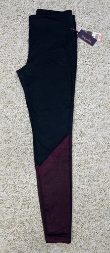 Tangerine Leggings Women's Size Small Color Block Black Burgundy ...