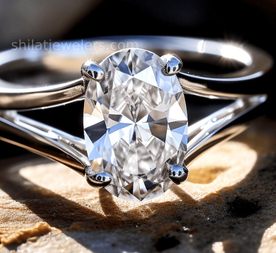 lab grown 2 ct diamond engagement ring oval 14k | eBay