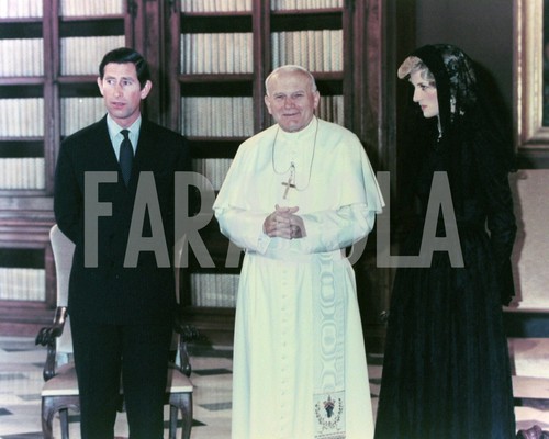 Italie photo vintage, Giovanni Jean-Paul II, Carlo et Diana, 1985 ...