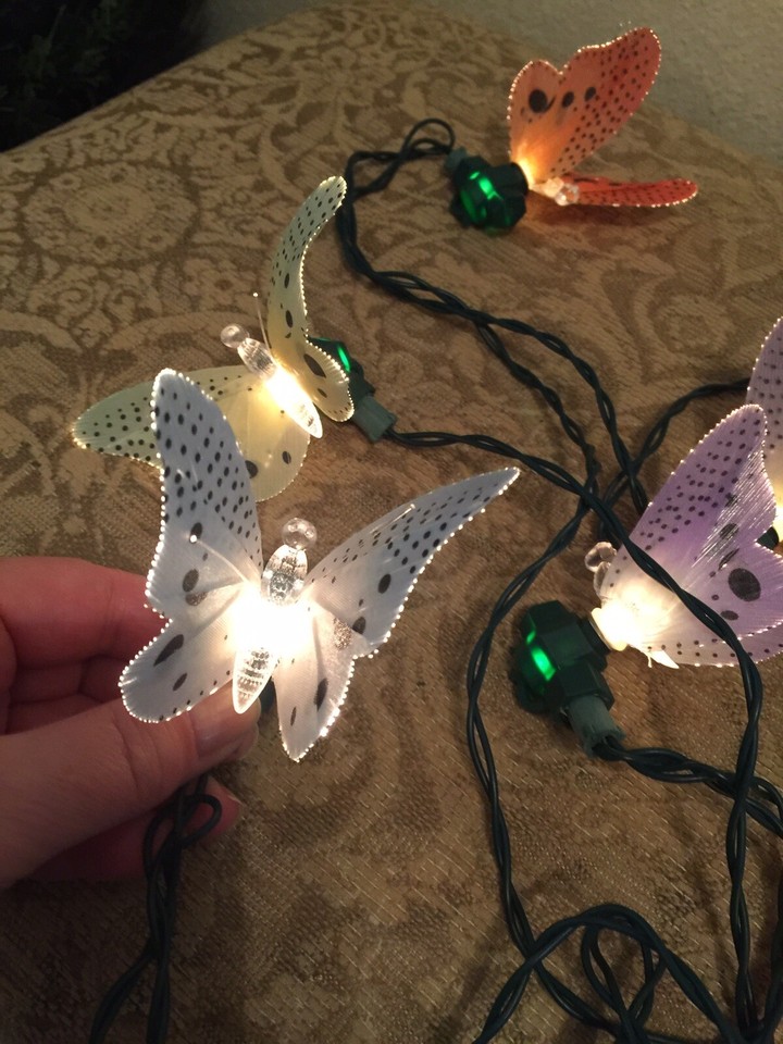 2 Sets 10 String Fiber Optic Butterfly String Lights | eBay