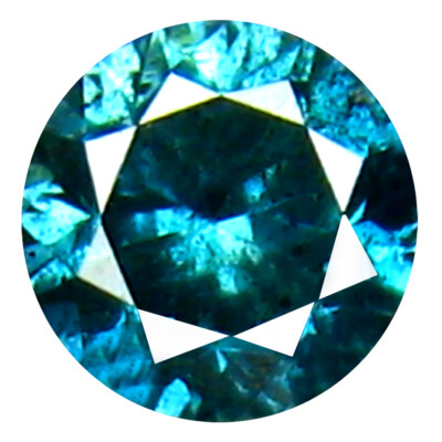 0.24 ct AAA Grade Awe-inspiring Round Cut (4 x 4 mm) Vivid Blue Diamond ...