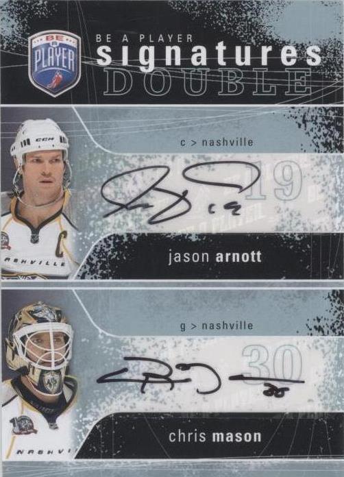 2007-08 Upper Deck Be a Player - Signatures Double Jason Arnott, Chris ...