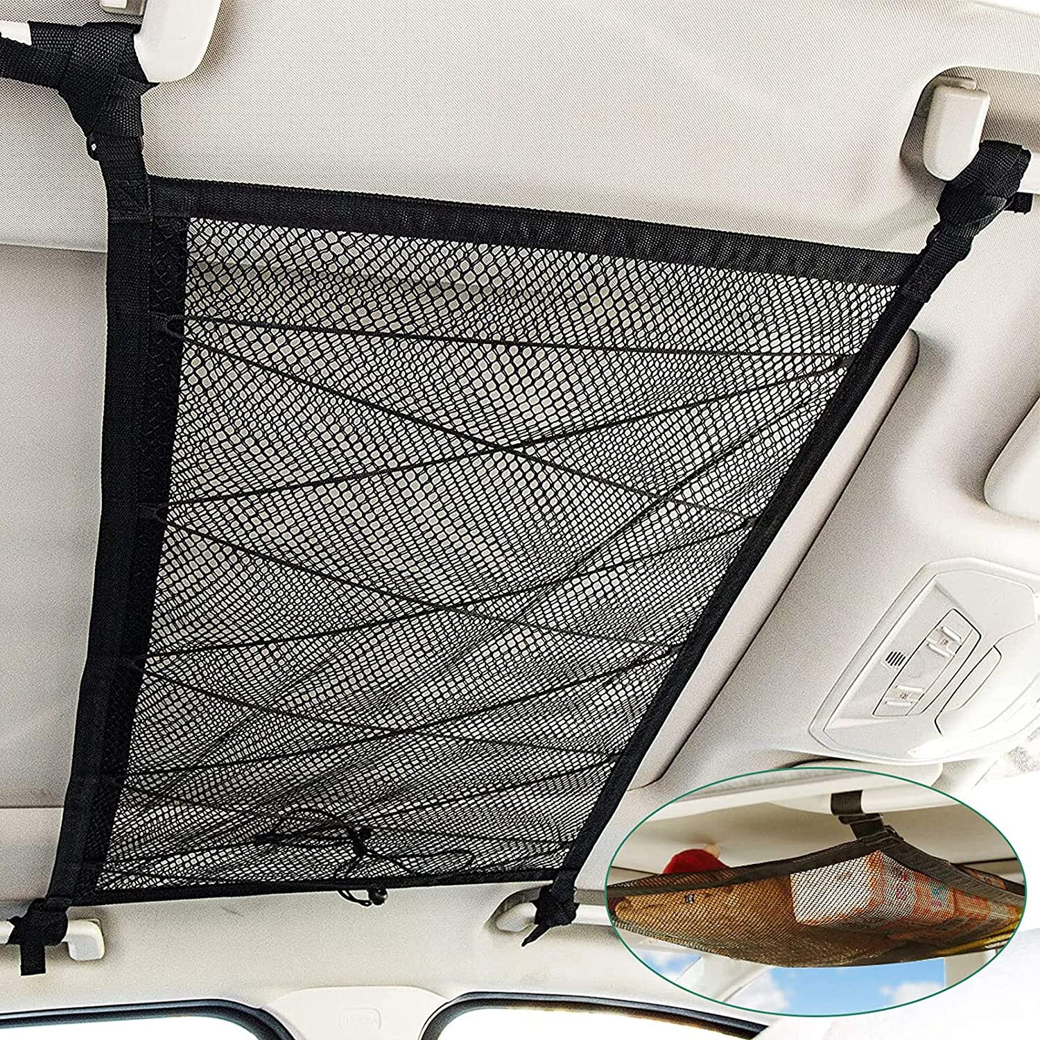 For Chevrolet Car SUV Double Layers Roof Top Ceiling Cargo Net Storage ...