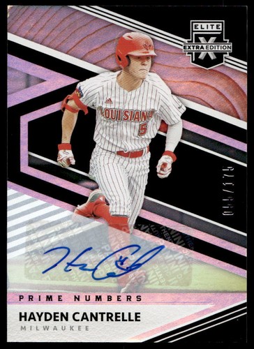 Hayden Cantrelle 2020 Panini Elite Extra Edition #158 Brewers /175 ...