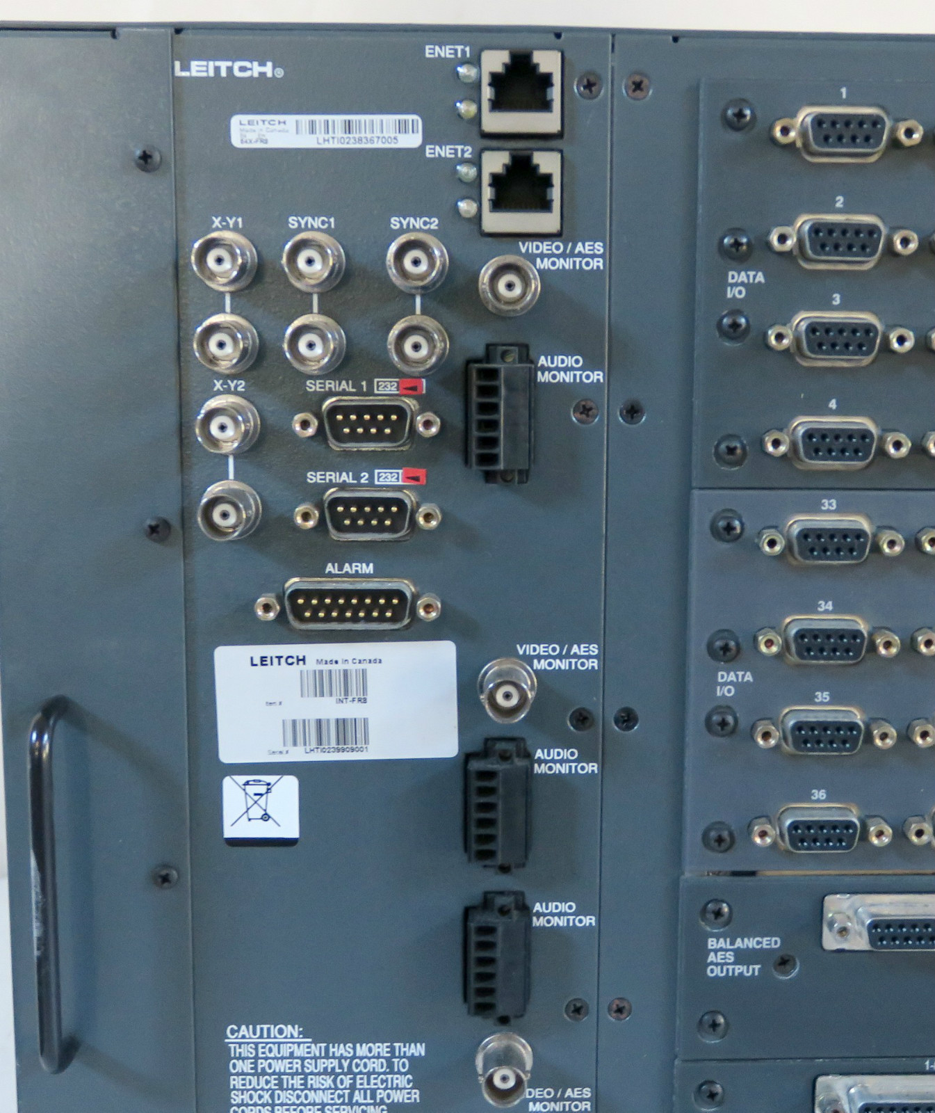 Leitch harris integrator 128x128 frame with 64x64 data router and 32x32 ...