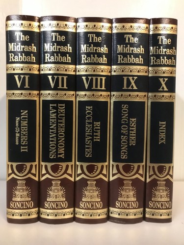 The Midrash Rabbah Volumes 6-10 Soncino Press 1983 Partial Set VI VII ...