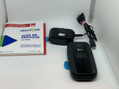 LG 440g (Trac Fone) black flip phone | eBay