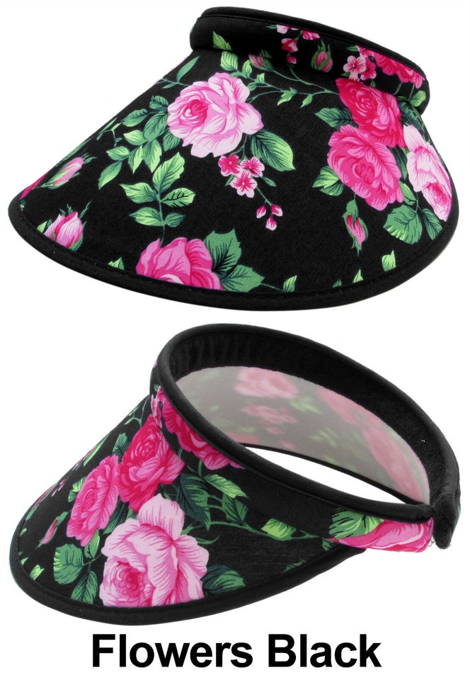 Women Lady Fashion Large Clip On Visor Wide Brim Sun UV Protection Cap ...