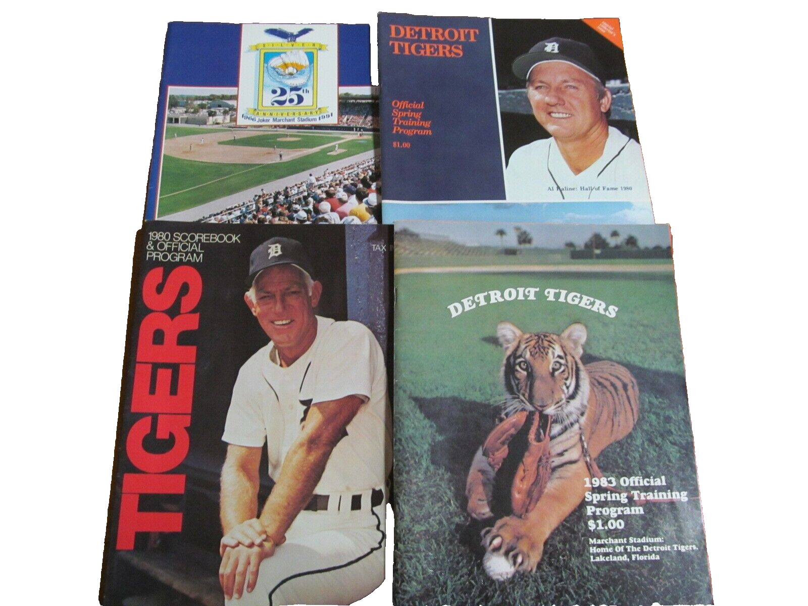 Lot of 4 Detroit Tigers 1980 baseball programs spring training and more ...