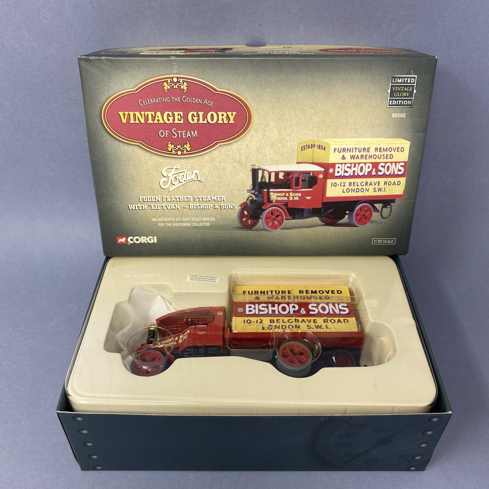 Corgi Vintage Glory 1925 Foden C Steam Flatbed Lorry; Bishop & Sons ...