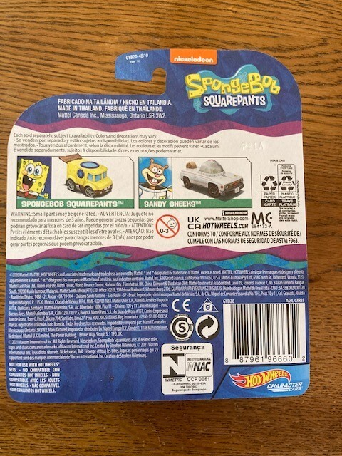Hot Wheels SANDY CHEEKS Character Cars Nickelodeon SpongeBob ...