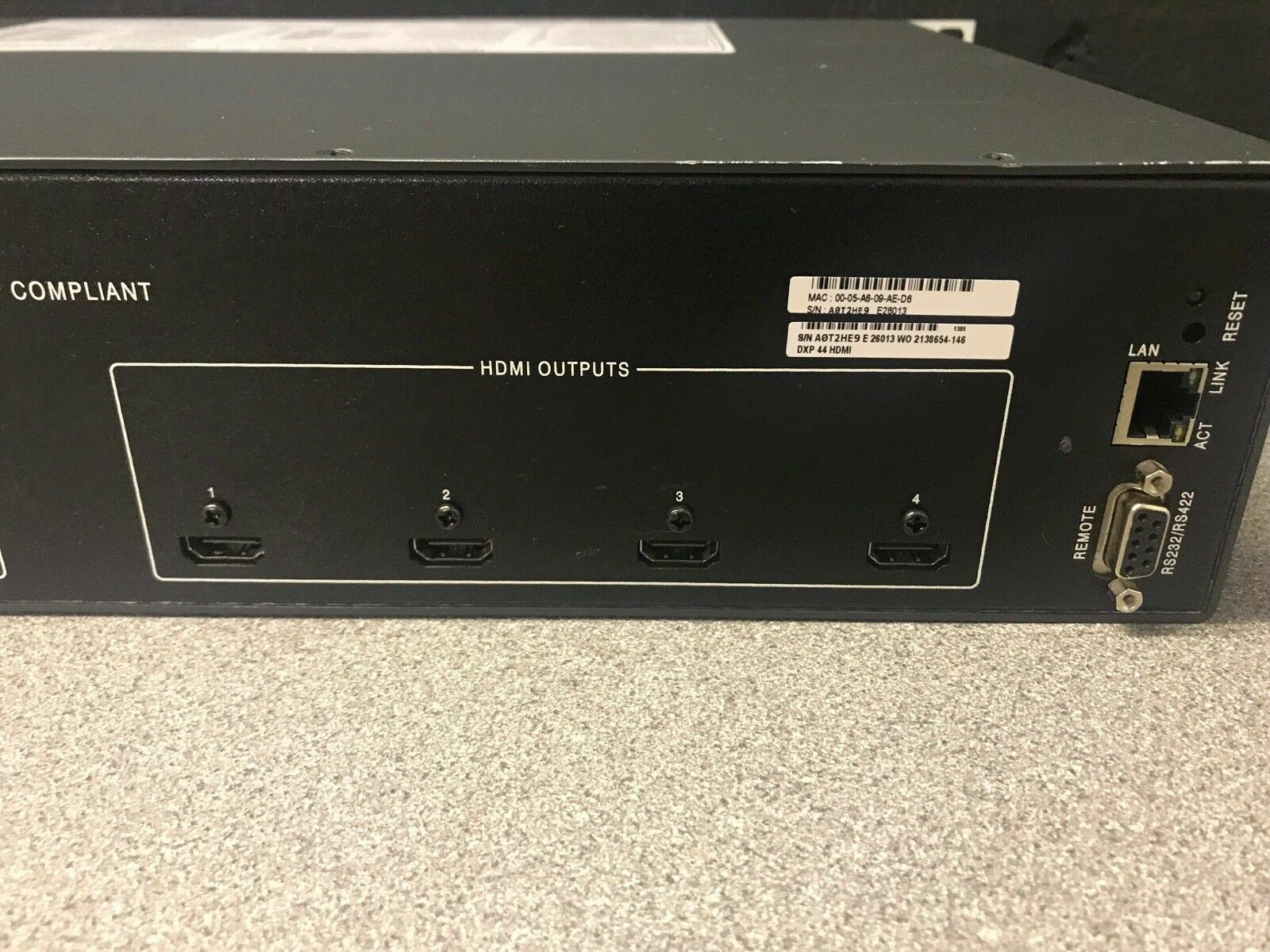 Extron DXP 44 HDMI 4X4 HDMI Video Matrix Switcher 60-880-01 | eBay