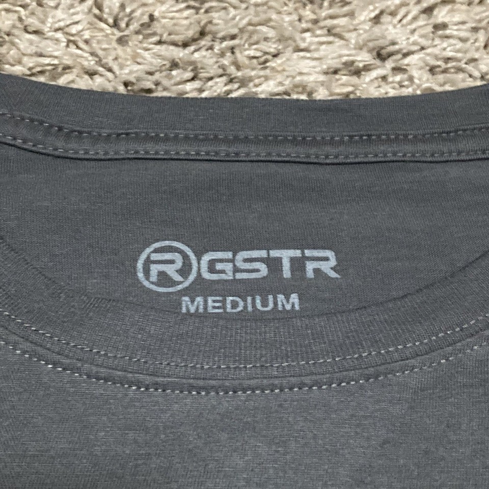 RGSTR Madness Long Sleeve Graphic Tee Shirt Charcoal Gray Size Medium ...