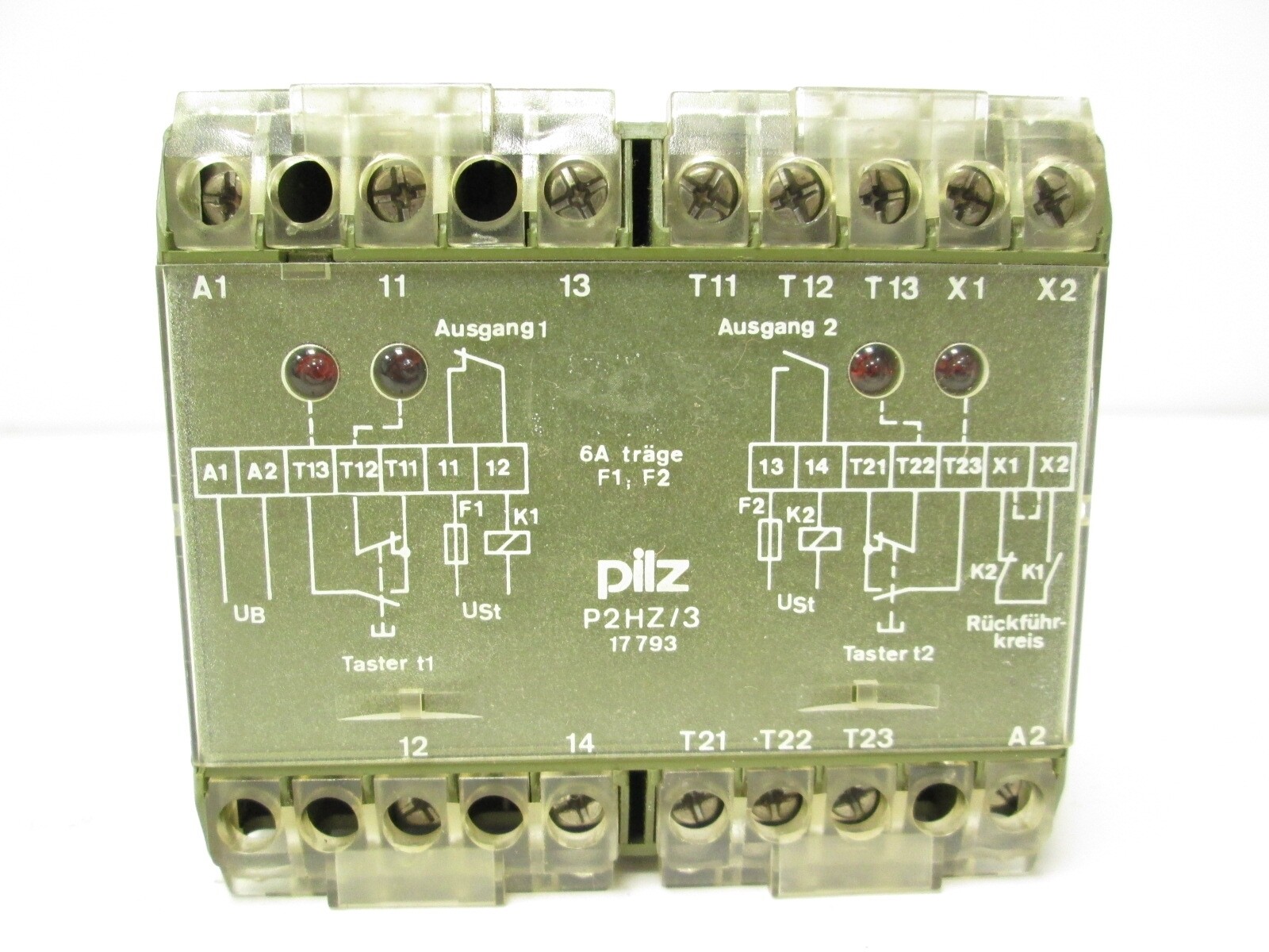 Pilz P2HZ/3 24V-/1A/1R Two-Hand Safety Relay 24V 4W Control 250VAC 1.5A ...