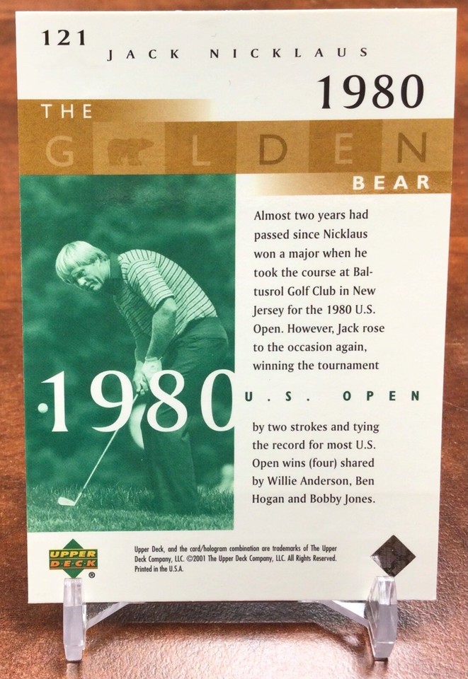 2001 Upper Deck Golf The Golden Bear #121 Jack Nicklaus | eBay