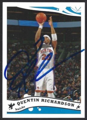 2005-06 Topps basketball #3 Quentin Richardson IP autograph signed card ...