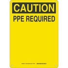 BRADY 131998 Caution Sign, 14 in Height, 10 in Width, Fiberglass ...
