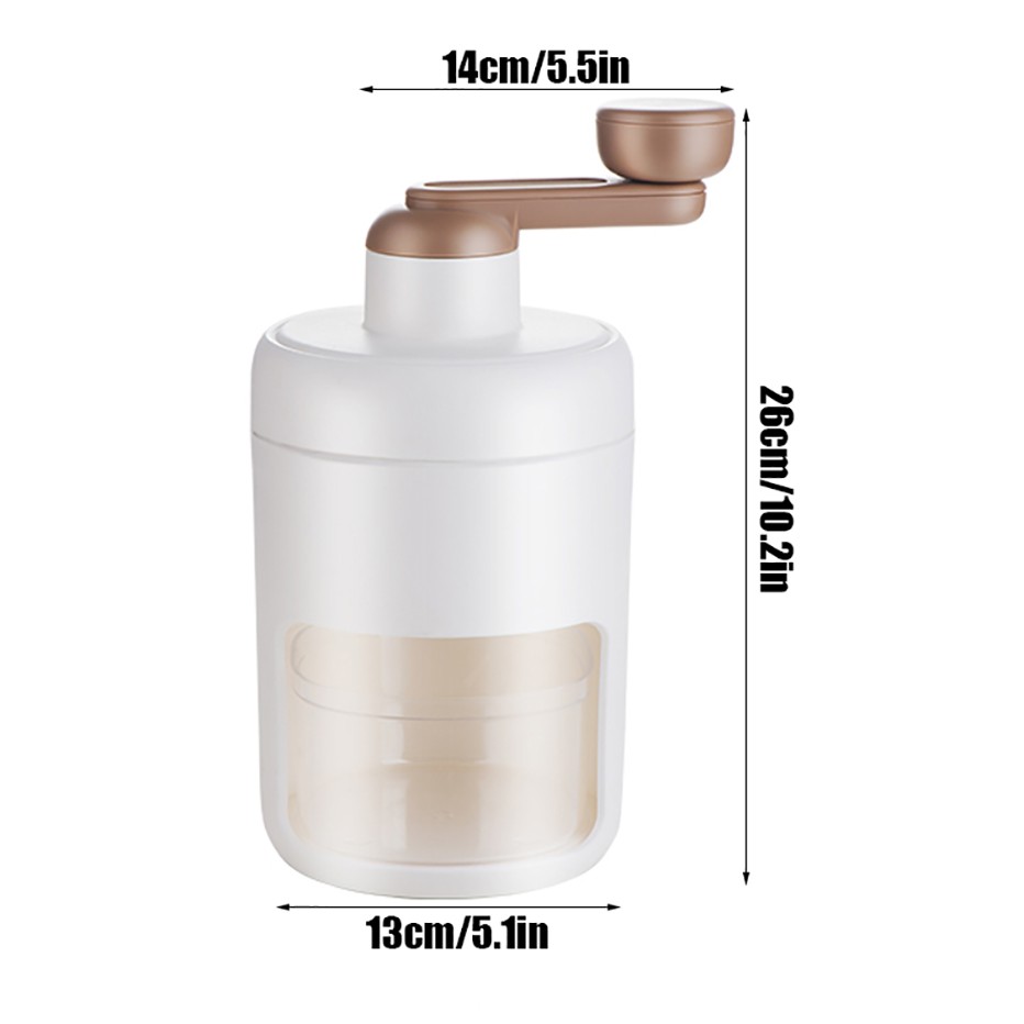 Portable Manual Ice Crusher Machine Snow Cone Machines Shaved Ice Maker ...