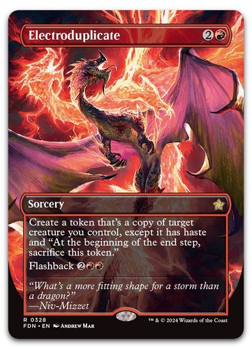 Electroduplicate (Borderless) #328 (NM) Foundations FDN Magic MTG | eBay