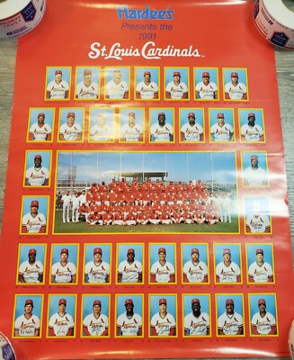 HARDEE'S PRESENTS: 1991: ST. LOUIS CARDINALS ROLLED POSTER: G | eBay