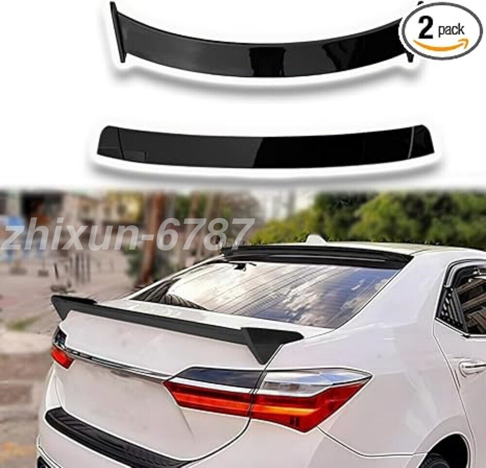 2X For 2014-2018 Toyota Corolla Roof Wing +Rear Trunk Spoiler Wing ...